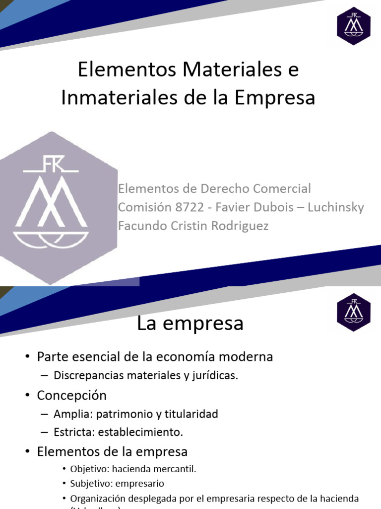 Clase 4 Elementos Materiales e Inmateriales de La Empresa | PDF ...
