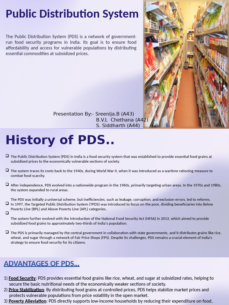 Overview of India's Public Distribution System | PDF | Standard Of ...