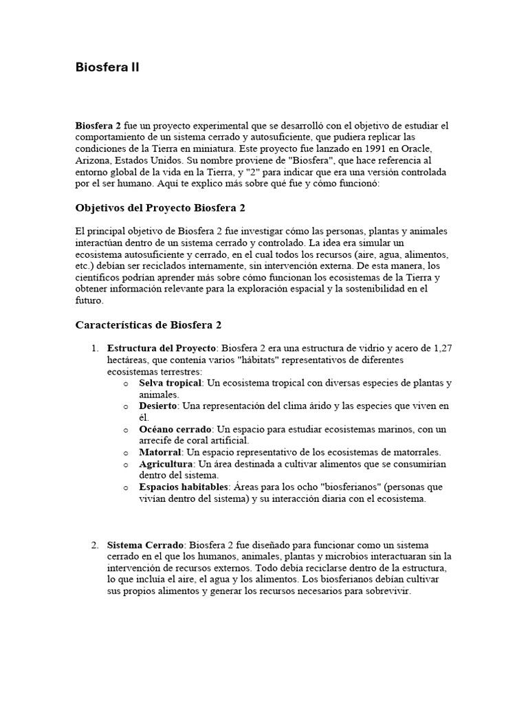 Biosfera II | PDF | Ecosistema | Tierra