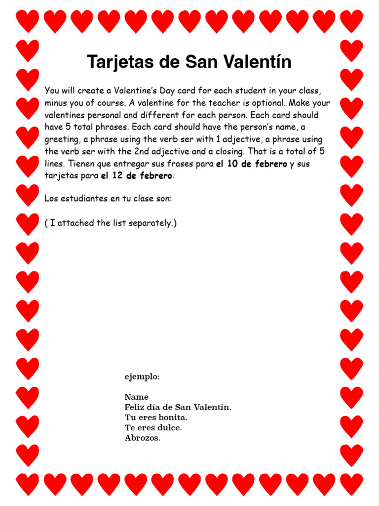 Tarjetas Personalizadas de San Valentín | PDF