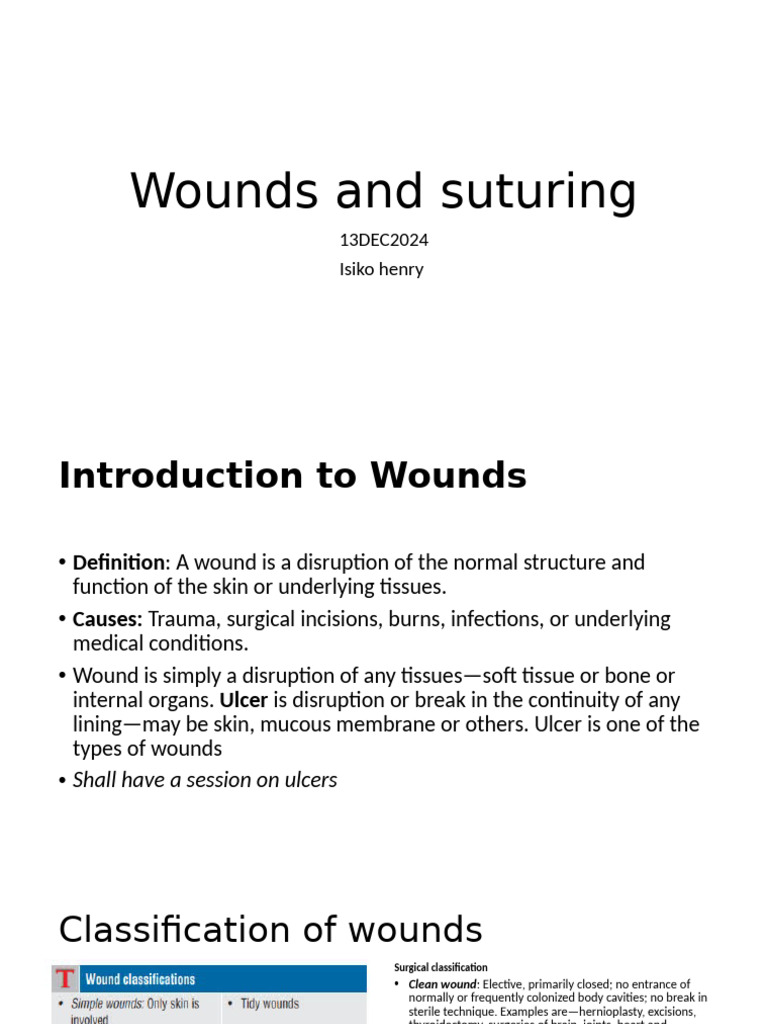 Wounds and Surturing | PDF | Wound | Surgical Suture