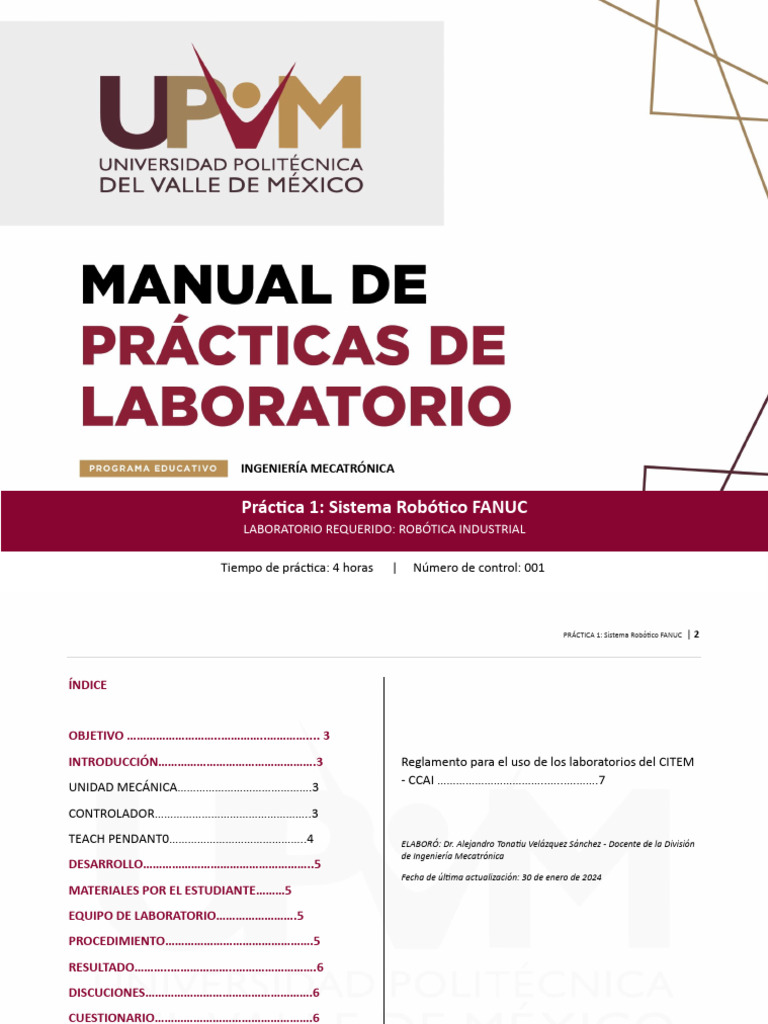 Practica No1 | PDF | Robot | Robótica