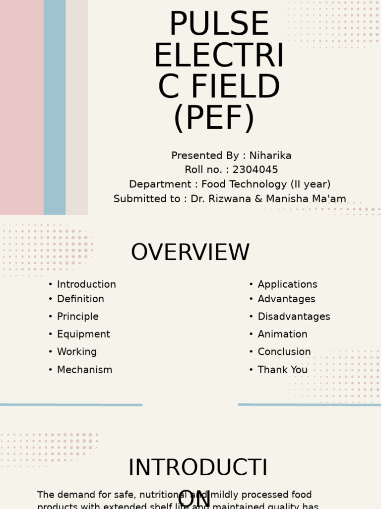 Pulse Electric Field DSE - 20241114 - 113427 - 0000 | PDF | Electricity