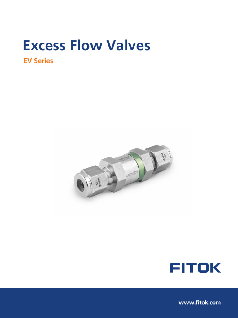 Excess - Flow - Valves - EN For CNG | PDF | Valve | Gas Technologies