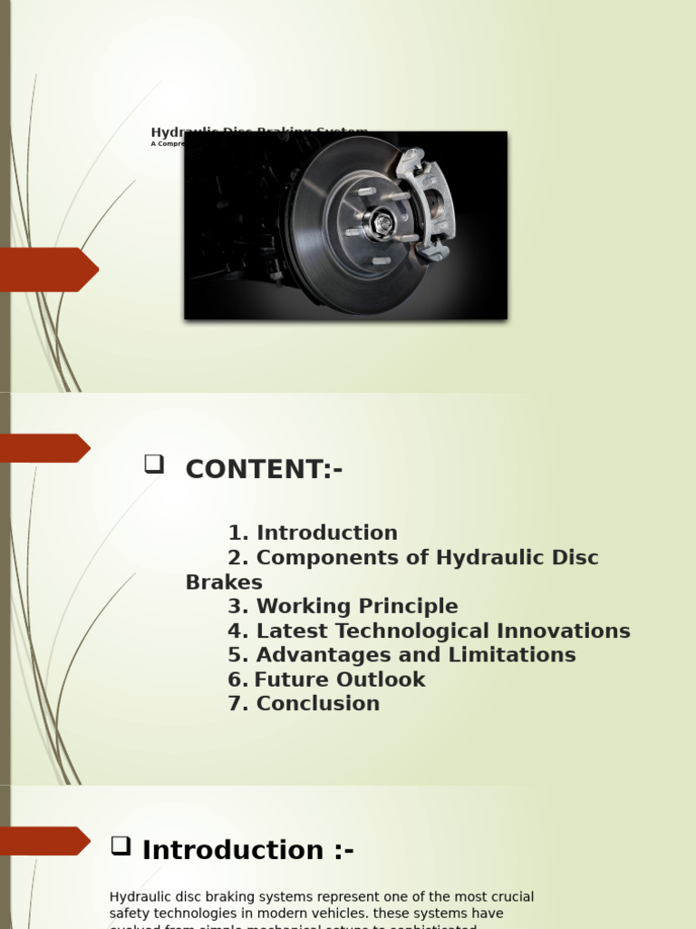 Hydraulic Disc Brake System Overview | PDF | Brake | Vehicle Technology