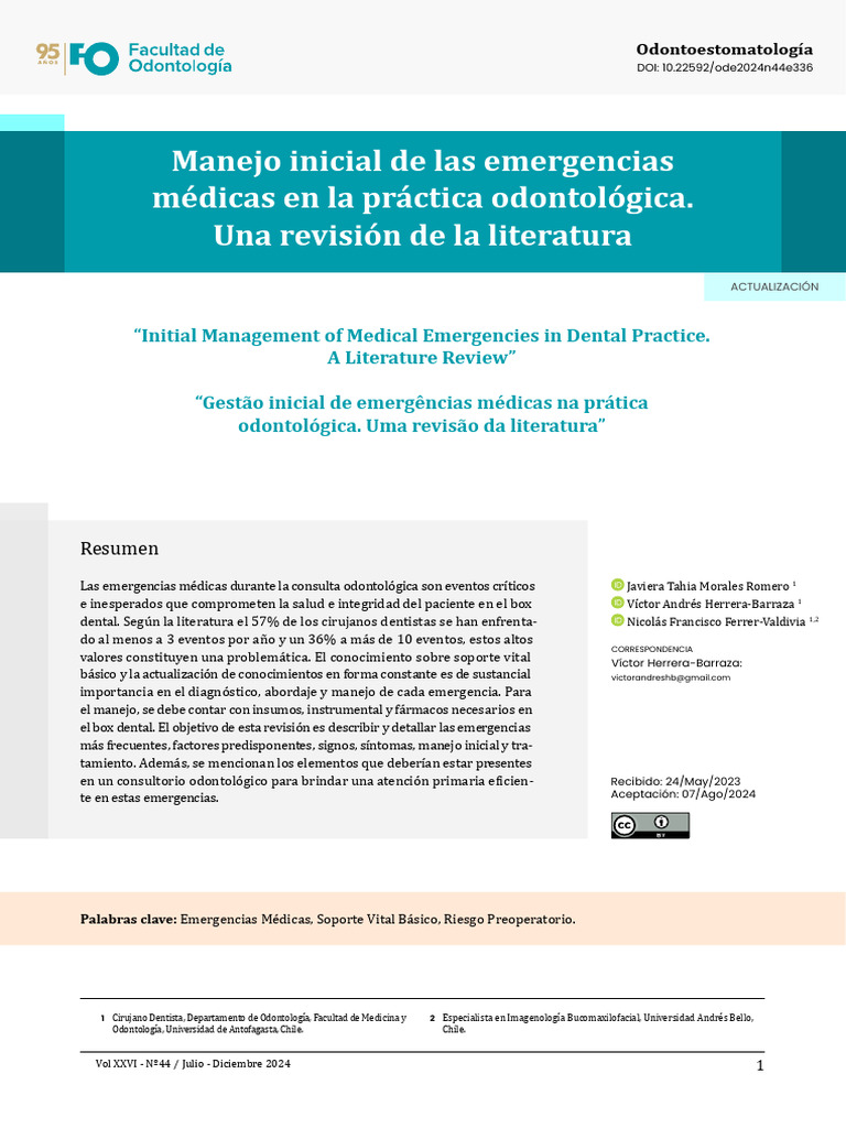 Victor Barraza - Español - Emergencias Médicas Odontológicas | PDF ...