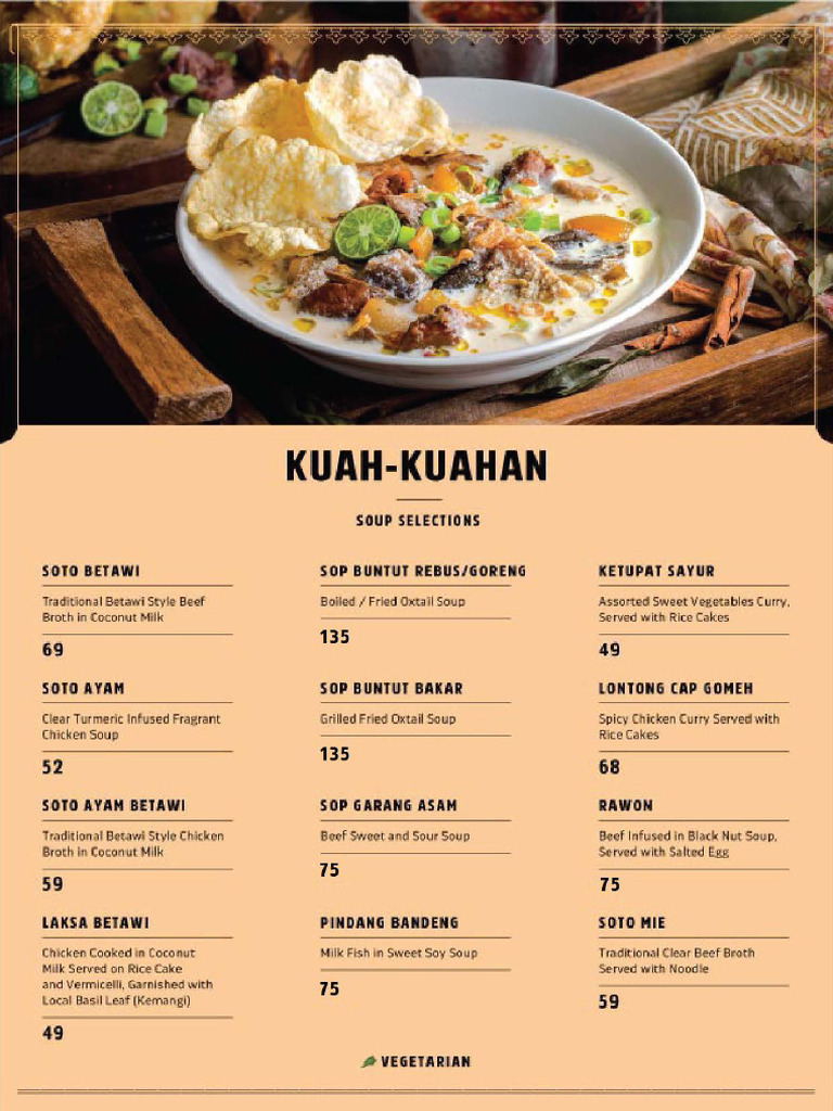 E-Menu Kafe Betawi Jakarta Bandung | PDF