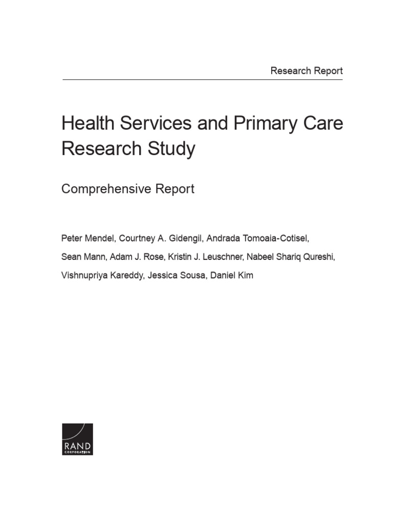 Health Systems Research | PDF | Health System | Health Care