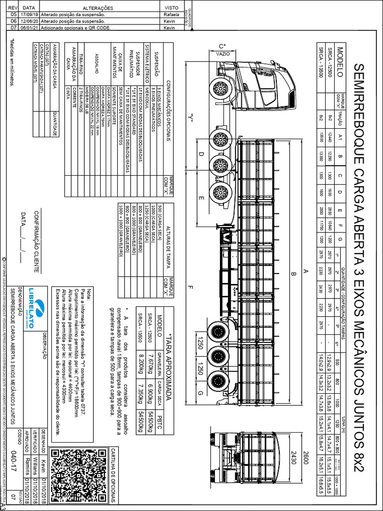 040 - 17 - SEMIRREBOQUE CARGA ABERTA 03 EIXOS JUNTOS 8x2 - PADR - O COMERCIAL | PDF