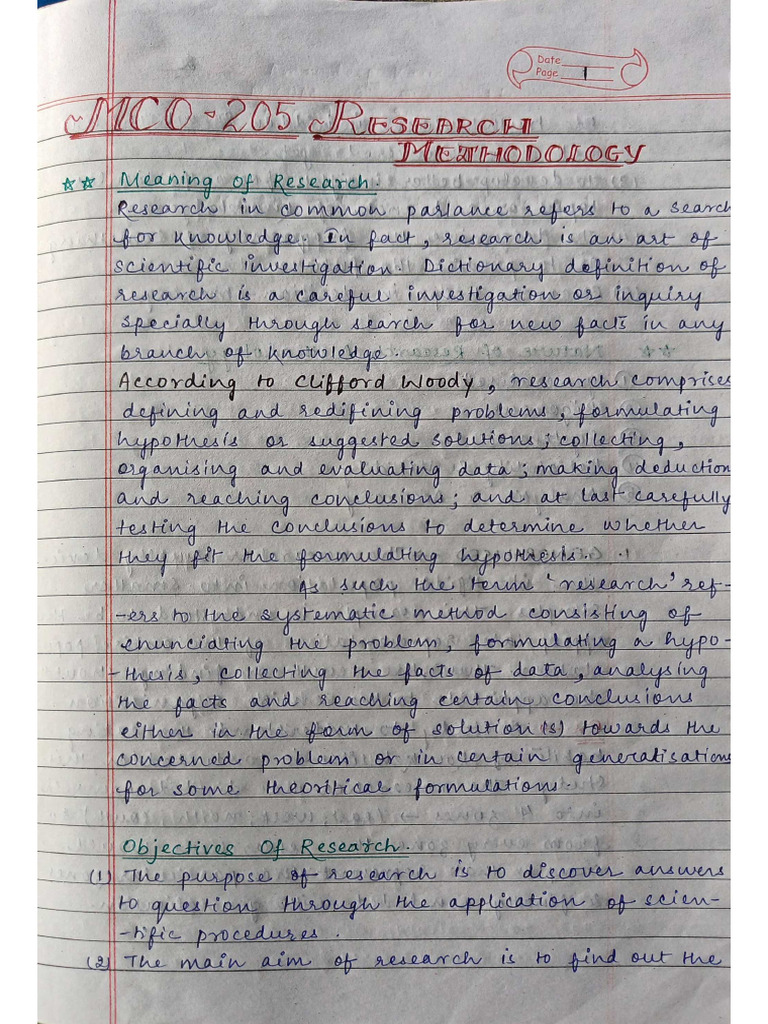 Unit 1 Research Methodology | PDF