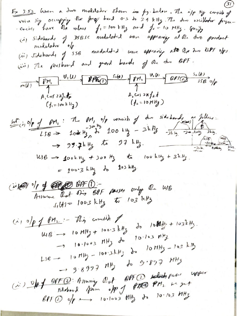 3 - Super heterodyne receivers and 1 problem of DSBSC and SSB | PDF
