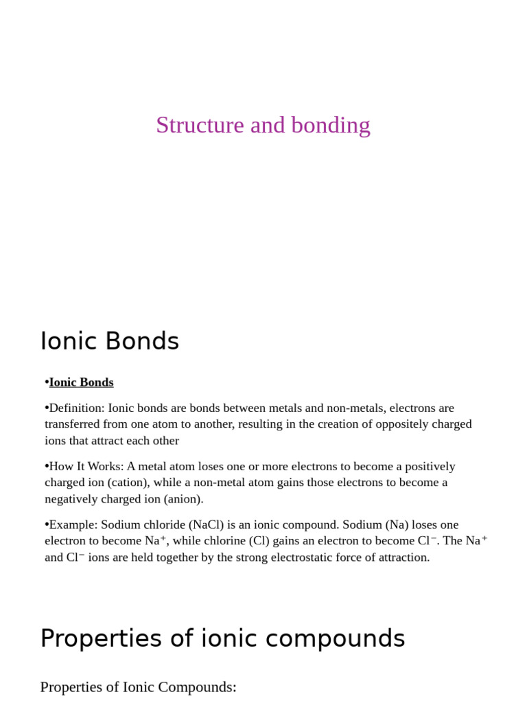 Ionic and Covalent Bonds | PDF | Ion | Ionic Bonding