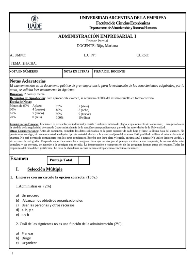 Simulacro Primer Parcial | PDF | Ibm | Planificación