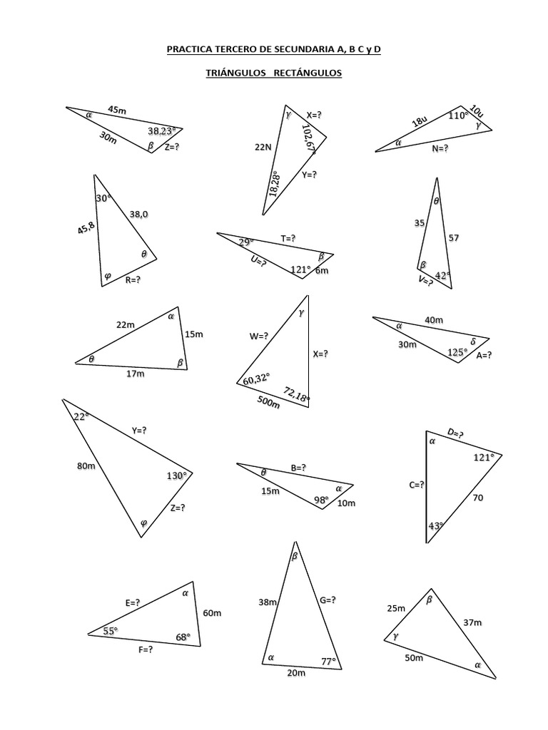 PRACTICA TRIANGULOS OBLICUANGULOS | PDF