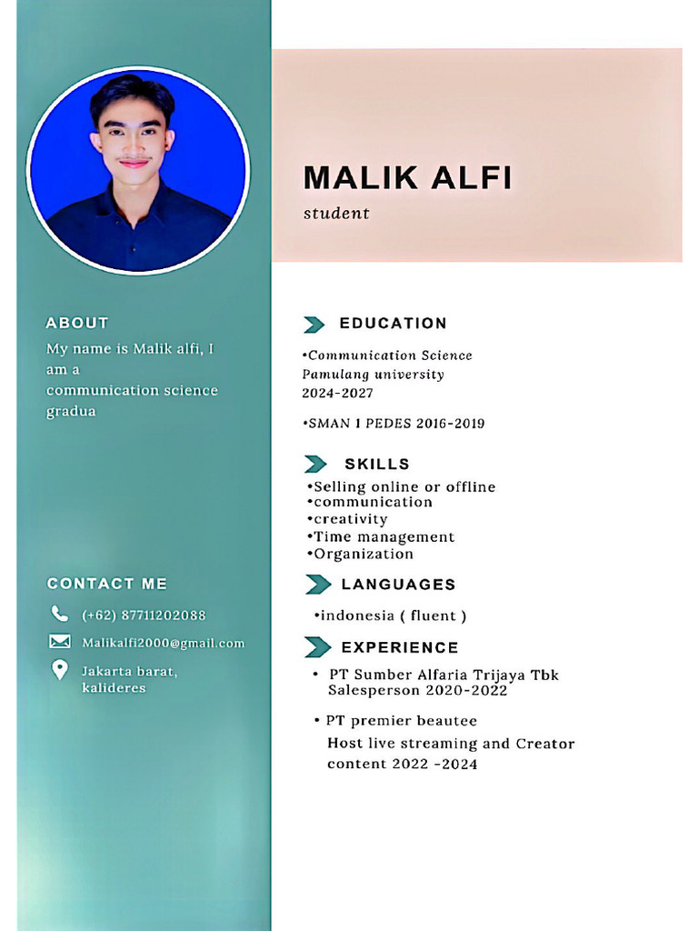 CV Malik Alfi | PDF