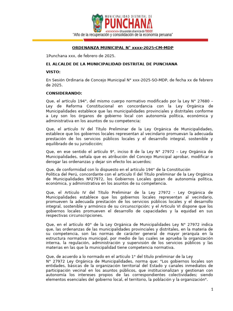 Reglamento de Juntas Vecinales en Punchana | PDF | Gobierno local | Elecciones