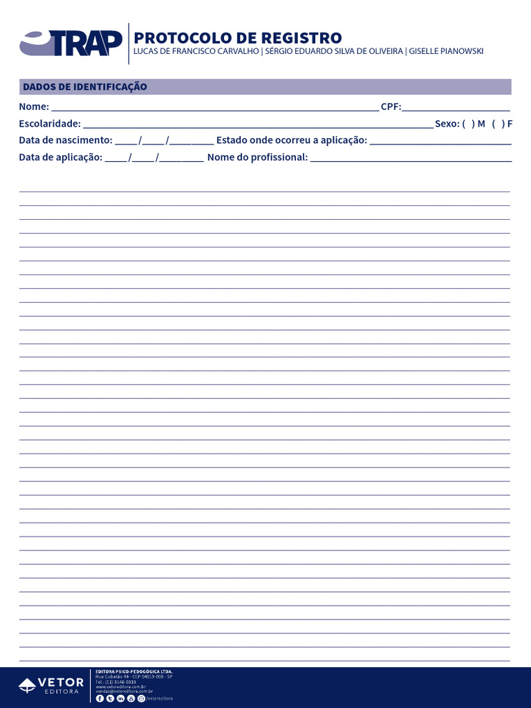 ETRAP Protocolo de Registro | PDF