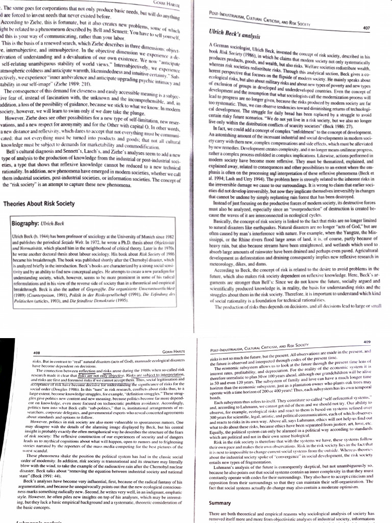 RISK | PDF | Sociology | Risk