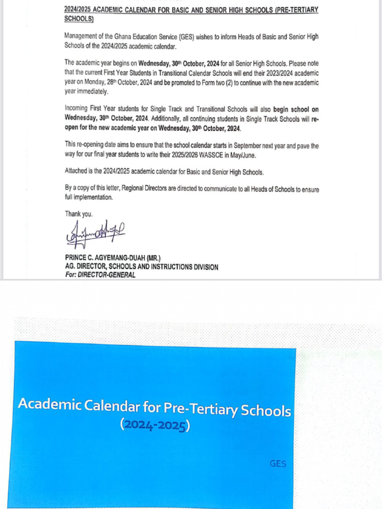 Ges Academic Calendar 2024 2025 | PDF