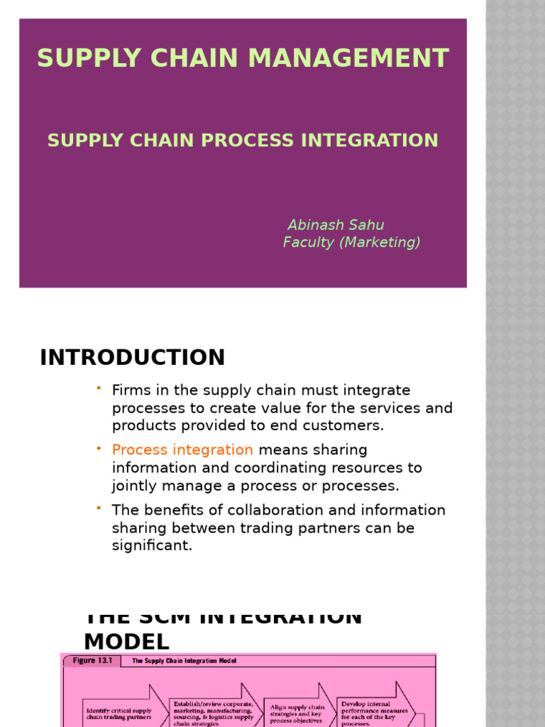 Supply Chain Process Integration | PDF | Supply Chain | Supply Chain Management