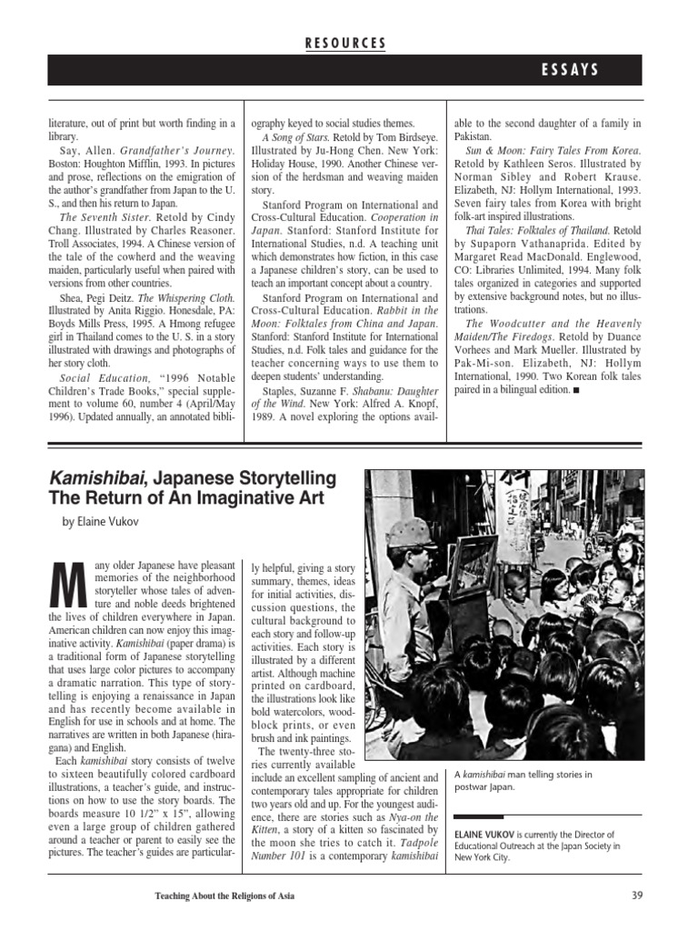 Kamishibai Japanese Storytelling The Return of An Imaginative Art | PDF