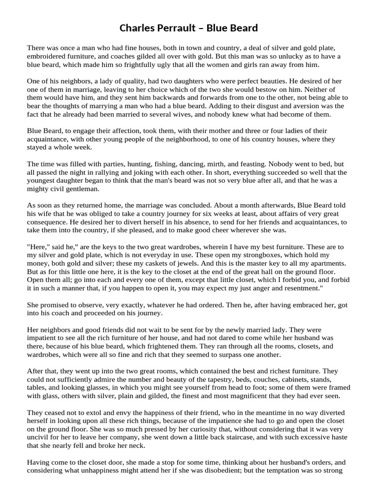 Charles_Perrault___The_Legend_of_Blue_Beard | PDF