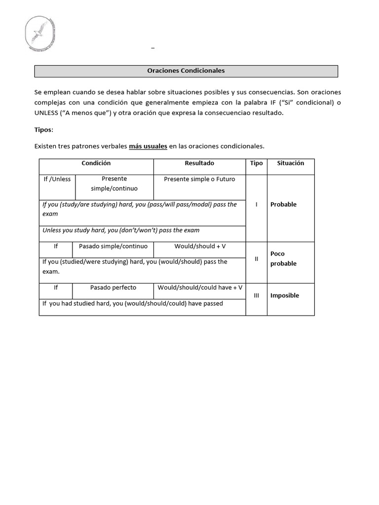 Oraciones condicionales | PDF