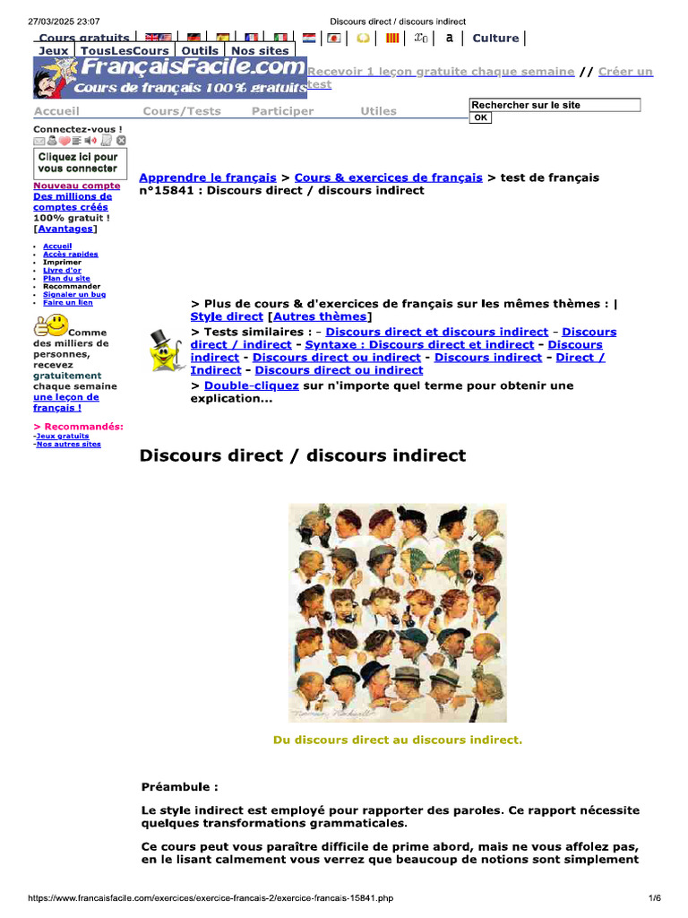 Discours Rapporté | PDF