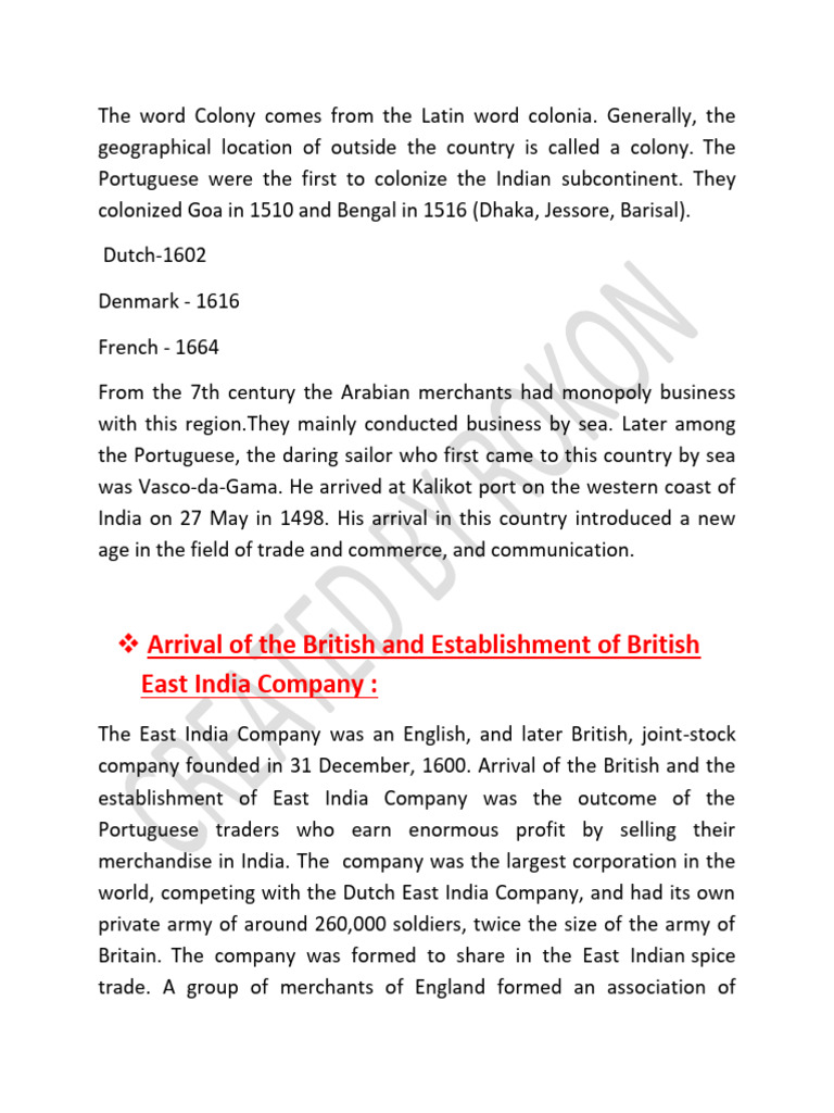 Colonial History of India: Key Uprisings | PDF