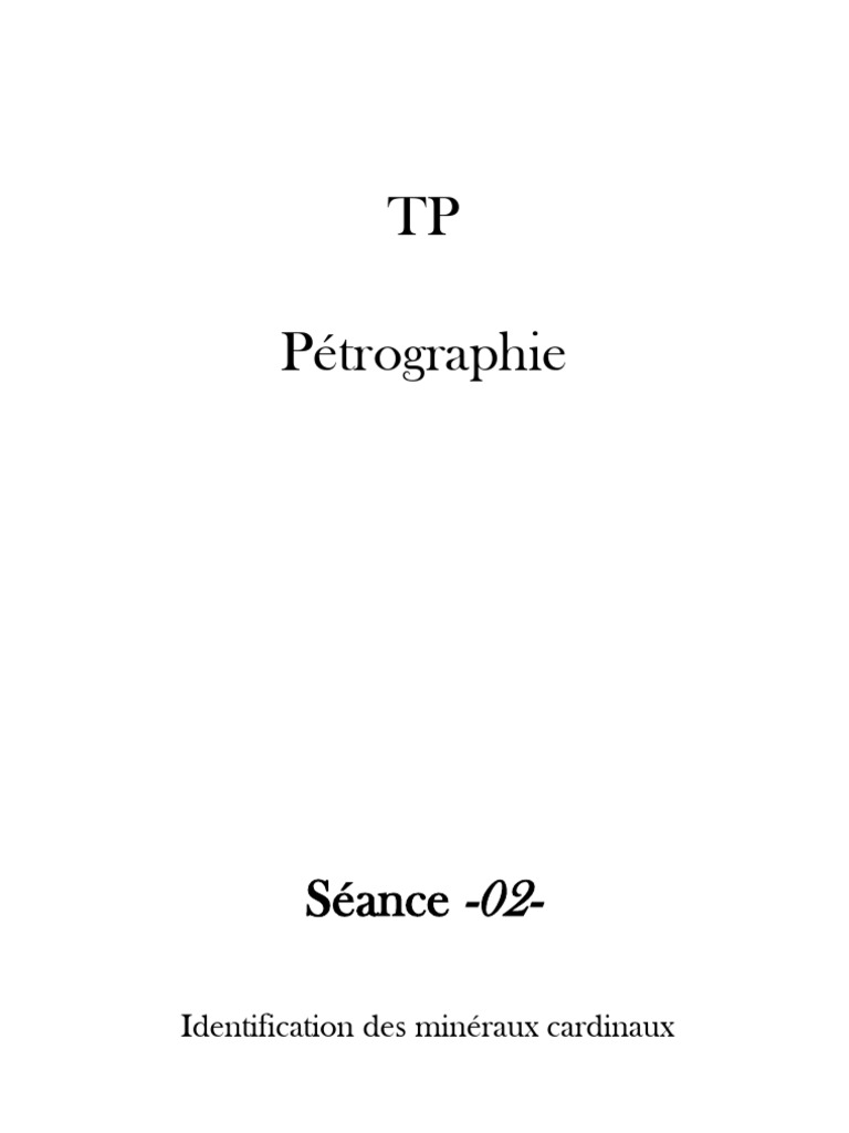 Identification des minéraux en LPNA/LPA | PDF | Minéralogie | Minéral