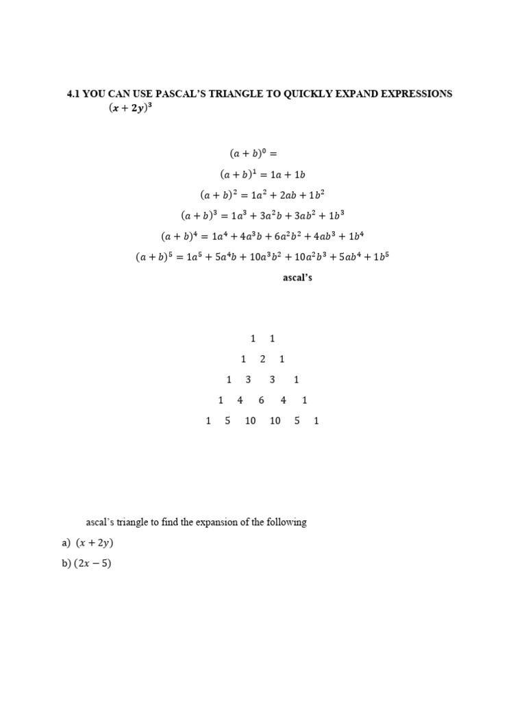 Binomial Theorem and Expansion Guide | PDF | Algebra | Number Theory