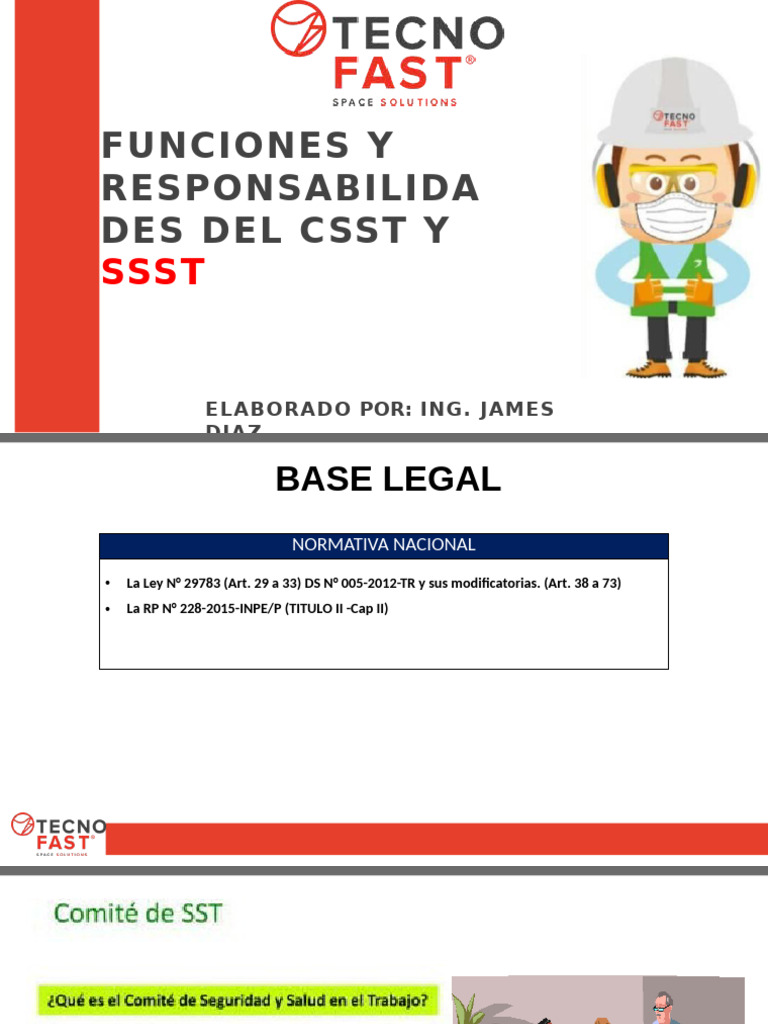 Funciones del CSST y SSST en Perú | PDF