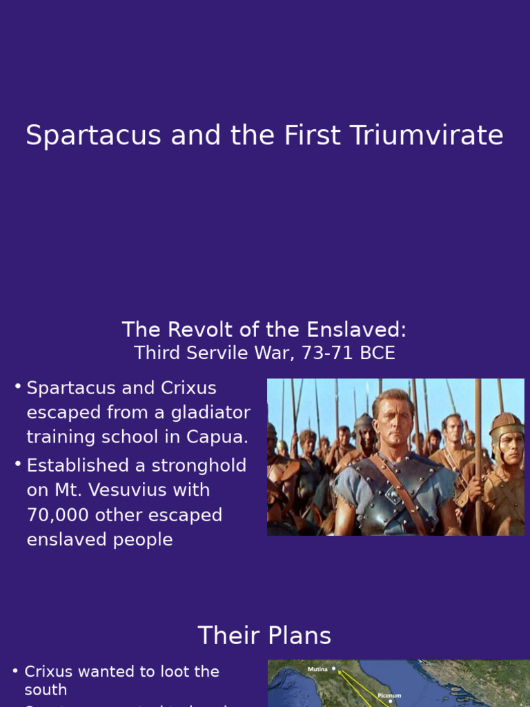 History: Spartacus, the first triumvirate, Caesar | PDF | Julius Caesar | Pompey