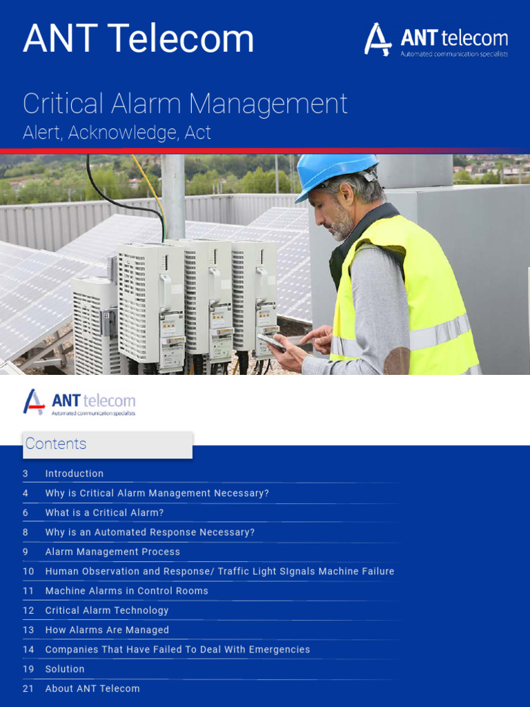 Critical Alarm Content Offer | PDF | Telecommunications | Emergency