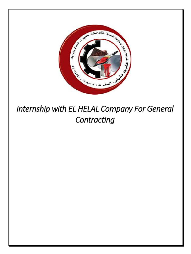 EL HELAL Internship: Steel Fabrication & NDT | PDF