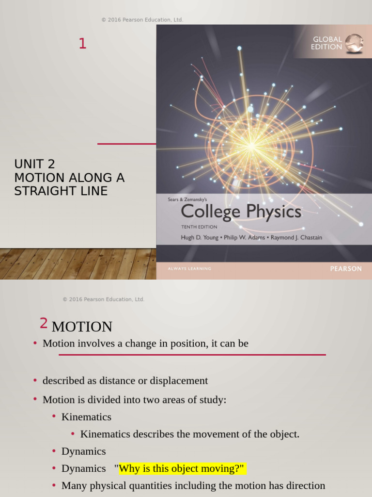 Unit 2 Motion in Straight Line 1pptx | PDF | Velocity | Acceleration