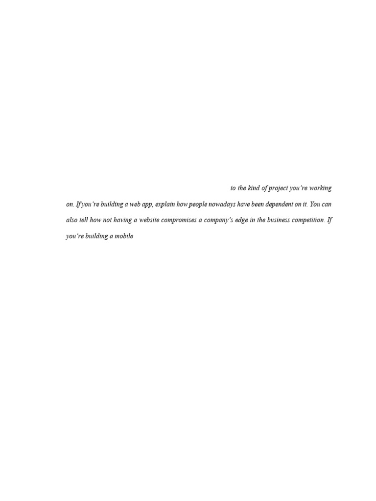 Project Proposal Guidelines for Technology | PDF | Paragraph