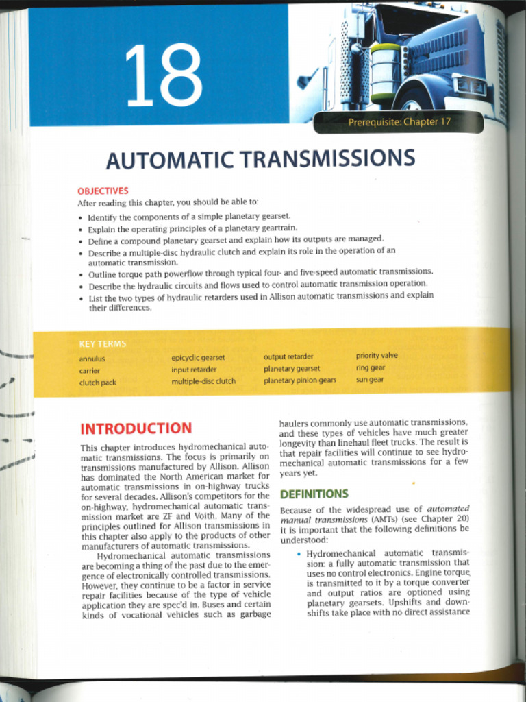CH 18 - Automatic Transmissions | PDF
