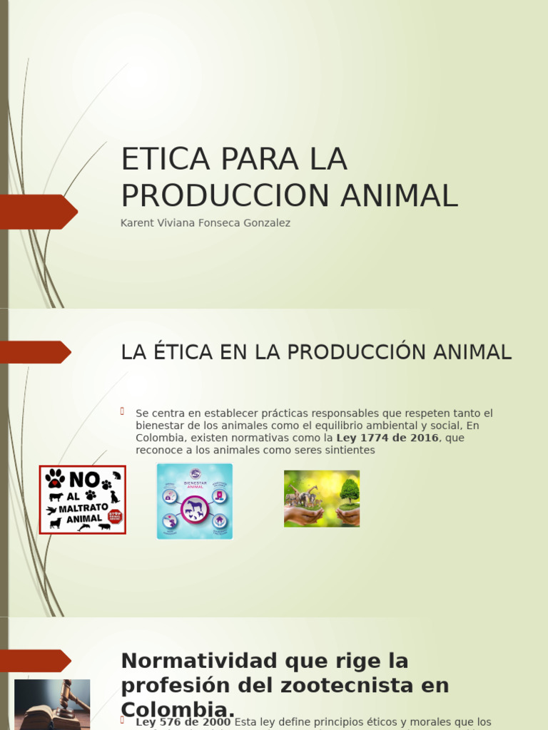 Etica para La Produccion Animal | PDF