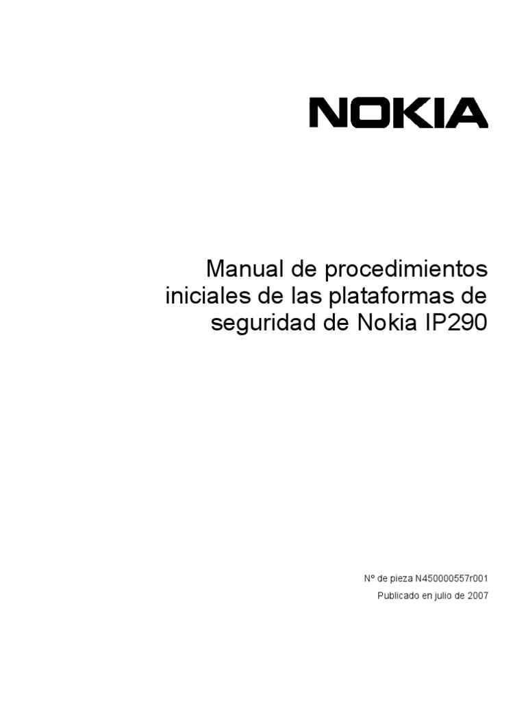 Nokia Ip290 Get Start Guide Es n450000557 | PDF | Interfaz de línea de ...