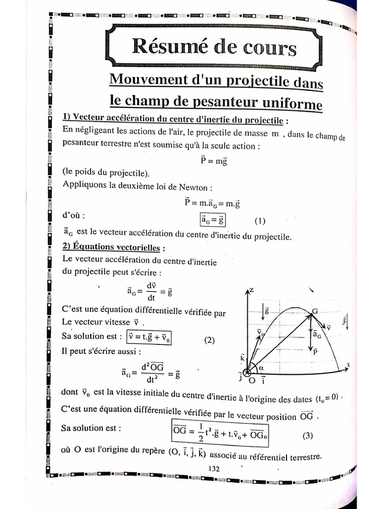 Mouvement D_un Projectile Dans Le Champ de Pesanteur Uniforme | PDF