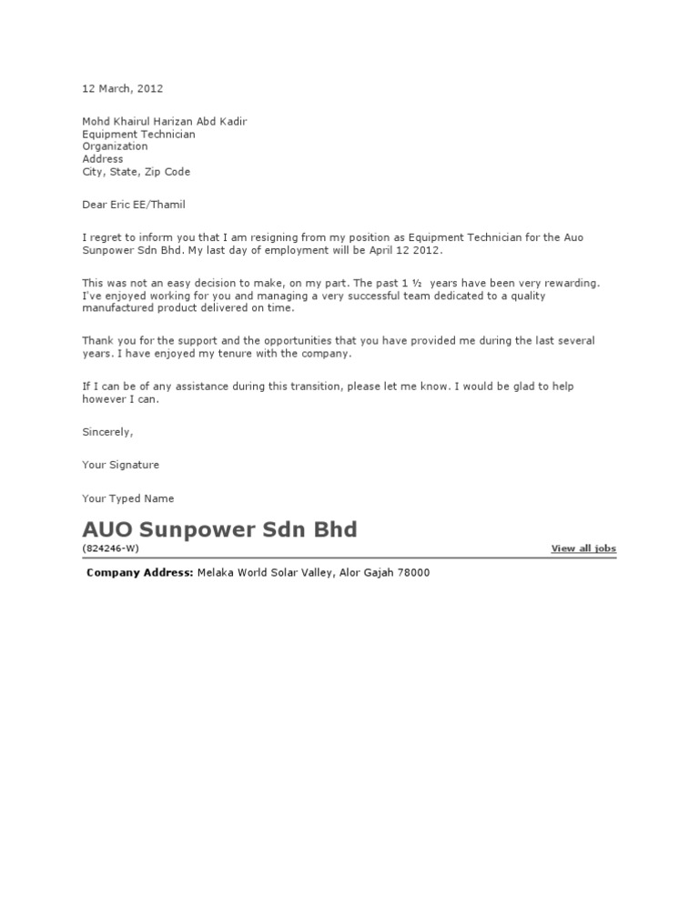 AUO Sunpower SDN BHD: Company Address: Melaka World Solar Valley, Alor ...
