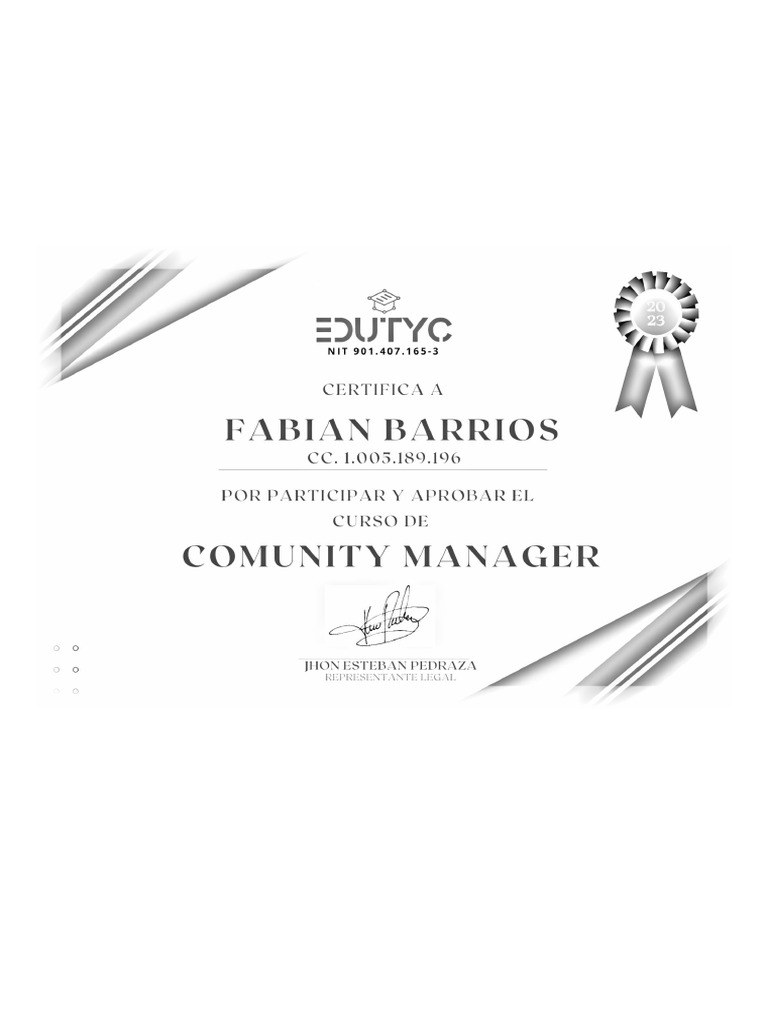 Certificado Eduty Pro | PDF