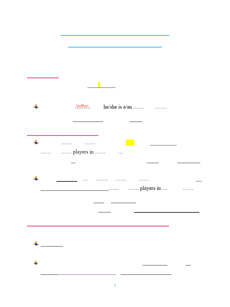 1.who Is Your Favorite Sports Star | PDF