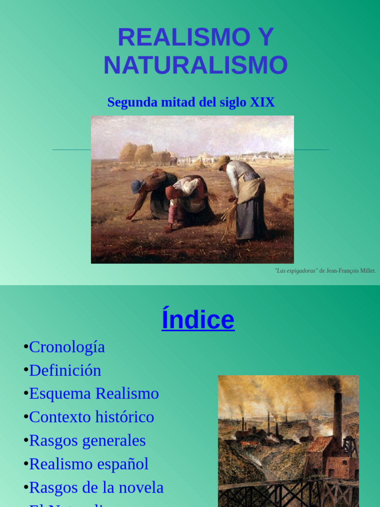 Realismo y Naturalismo en el S.XIX | PDF | Realismo literario | Novelas
