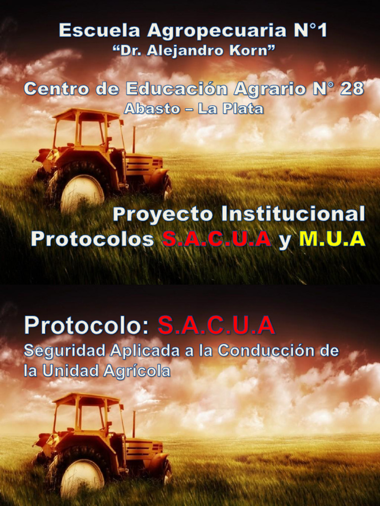UA TRACTOR Protocolos de Seguridad y Mantenimiento SACUA MUA | PDF ...