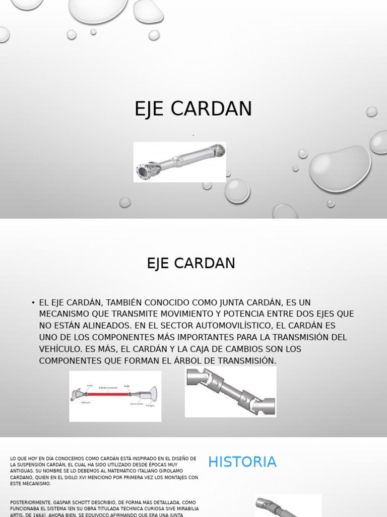 Componentes y Funciones del Eje Cardán | PDF | Eje | Industria automotriz