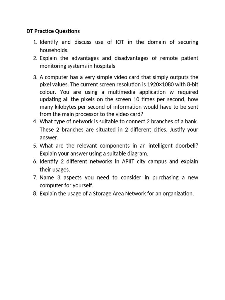 DT revision paper | PDF