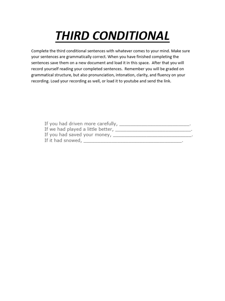 Third Conditional | PDF