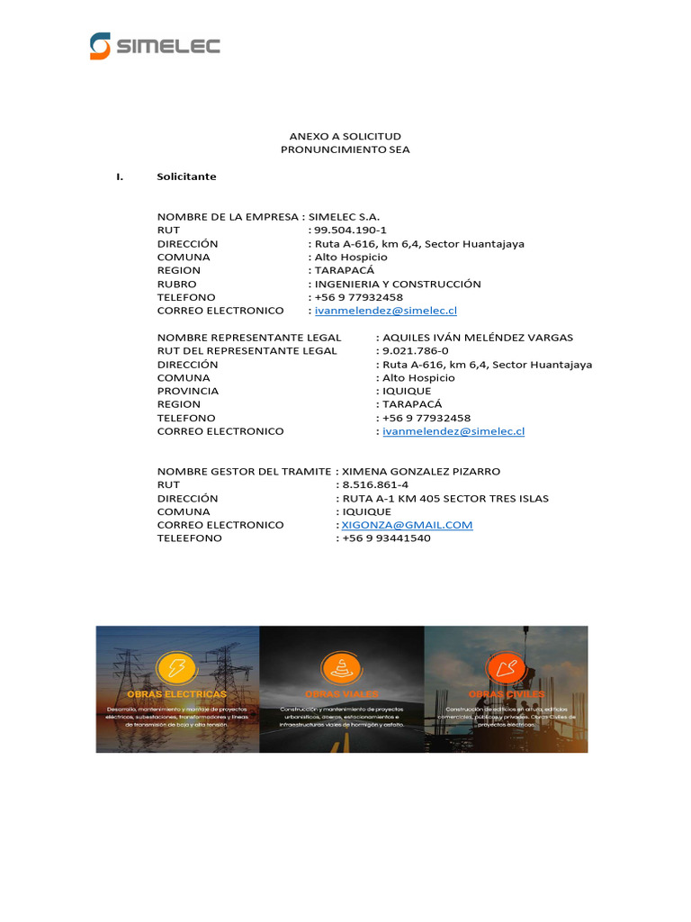 ANEXO A SOLICITUD SEA SIMELEC S.A. 29052023pdf | PDF